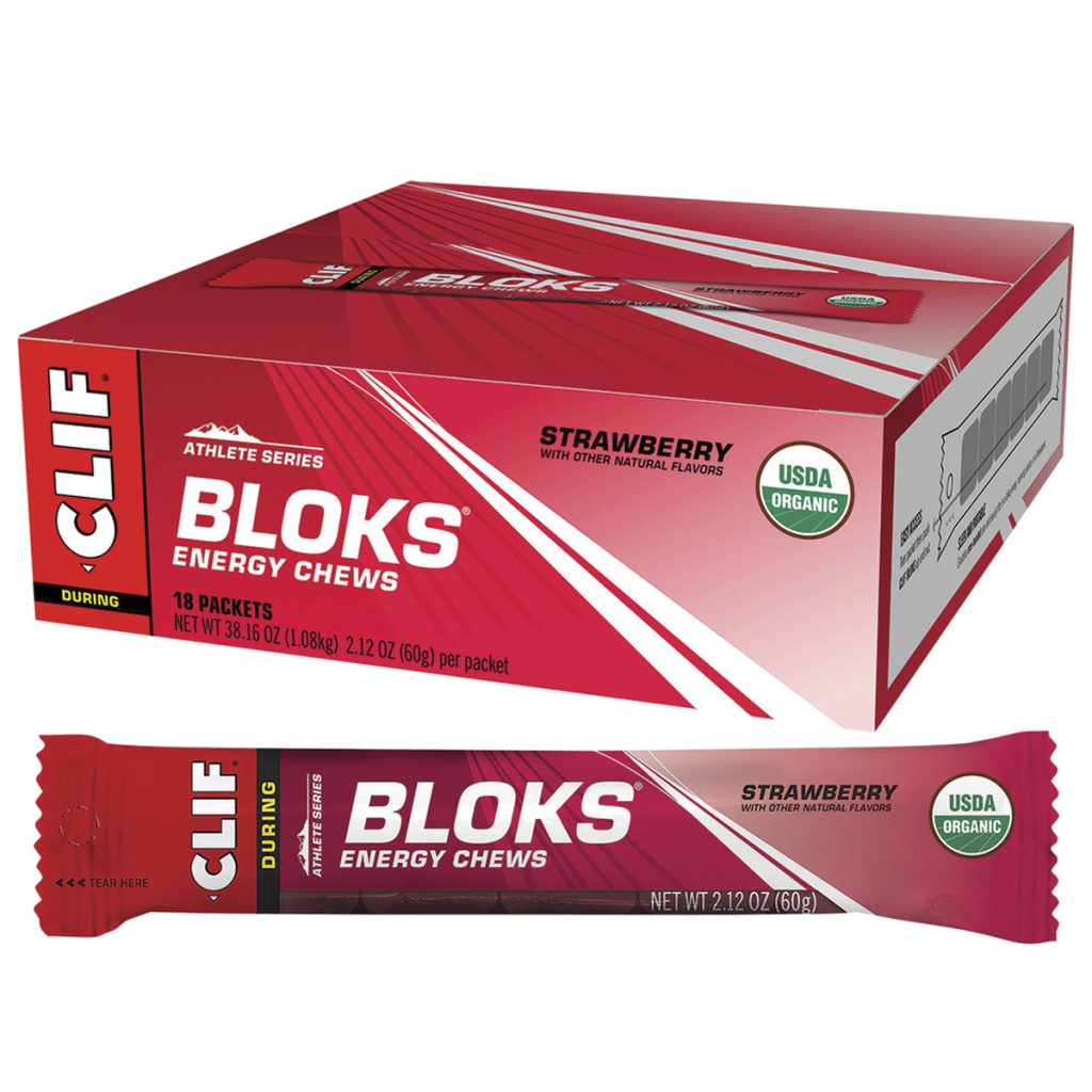 CLIF BLOKS Energy Chews: Strawberry – FlipBelt Australia